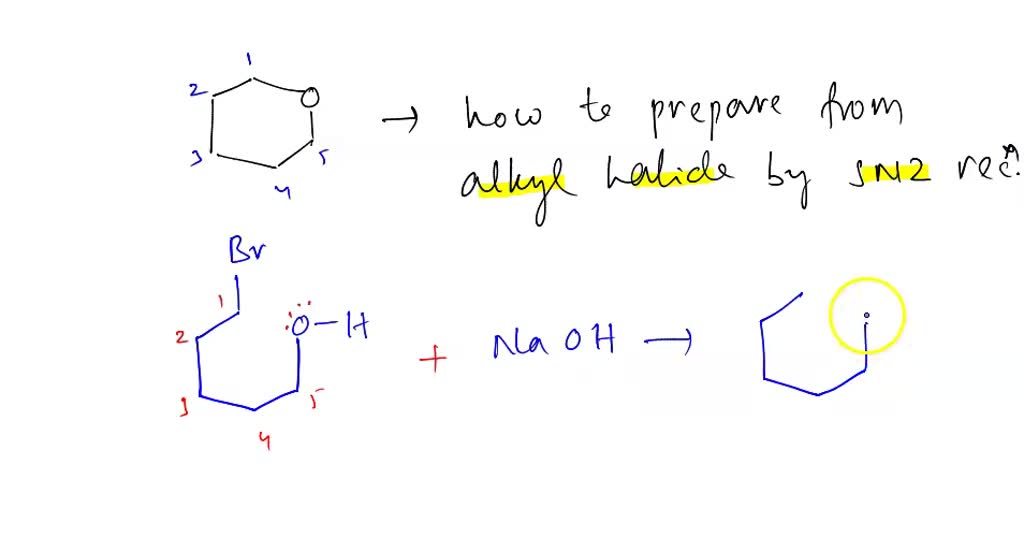 SOLVED: Show how this cyclic ether compound could be prepared from an ...