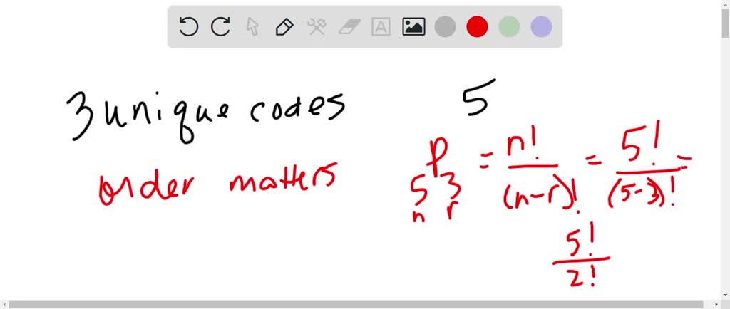 SOLVED: How many unique 3-digit codes can be created from the 5 digits 12345 if repeats are ...