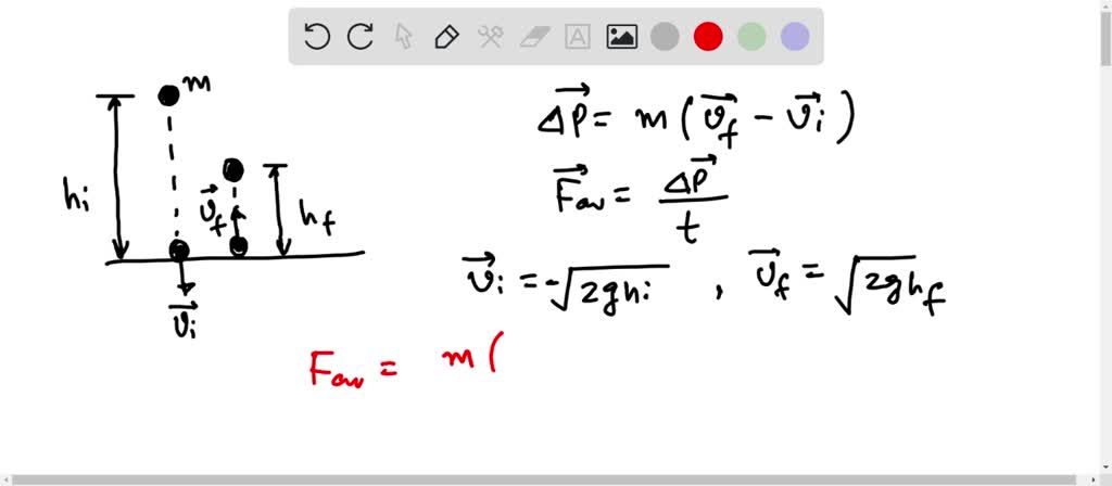 SOLVED: A ball of mass 250g dropped from a height of 10m and rebounds ...