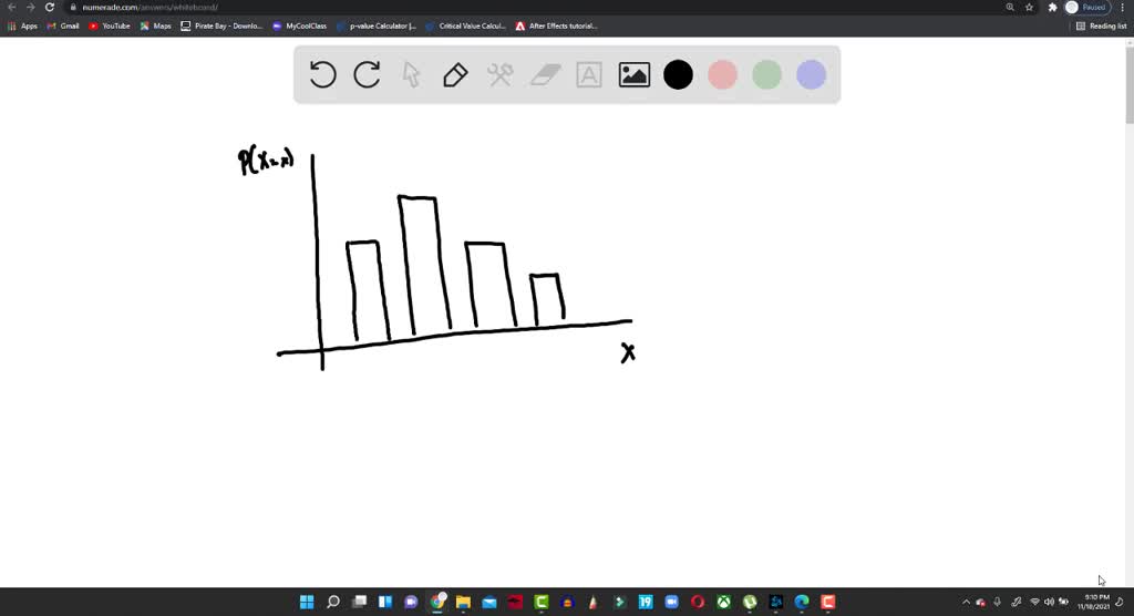 SOLVED: The graph of a discrete random variable looks like a histogram ...