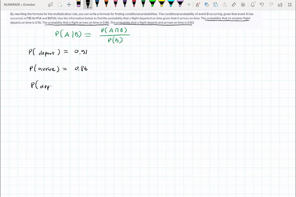SOLVED: By rewriting the formula for the multiplication rule, you can ...