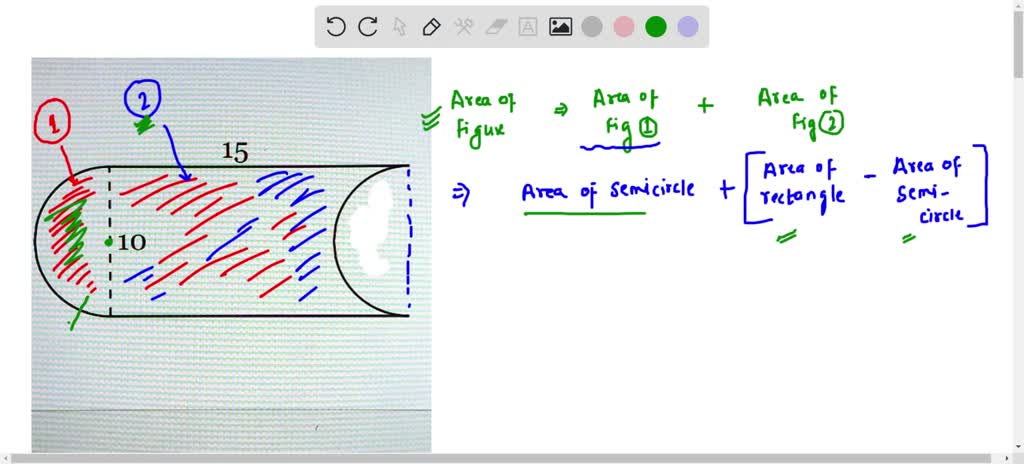 'Find the Area of the figure below, composed of a rectangle and a ...