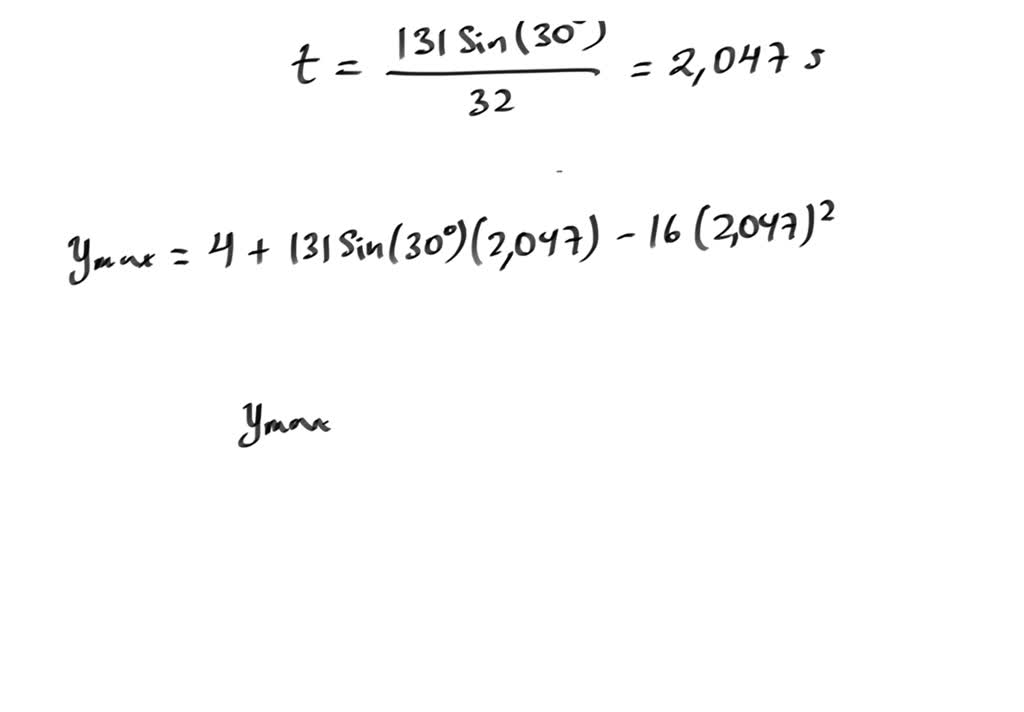 SOLVED: Application: Projectile Motion A baseball is hit from a height ...