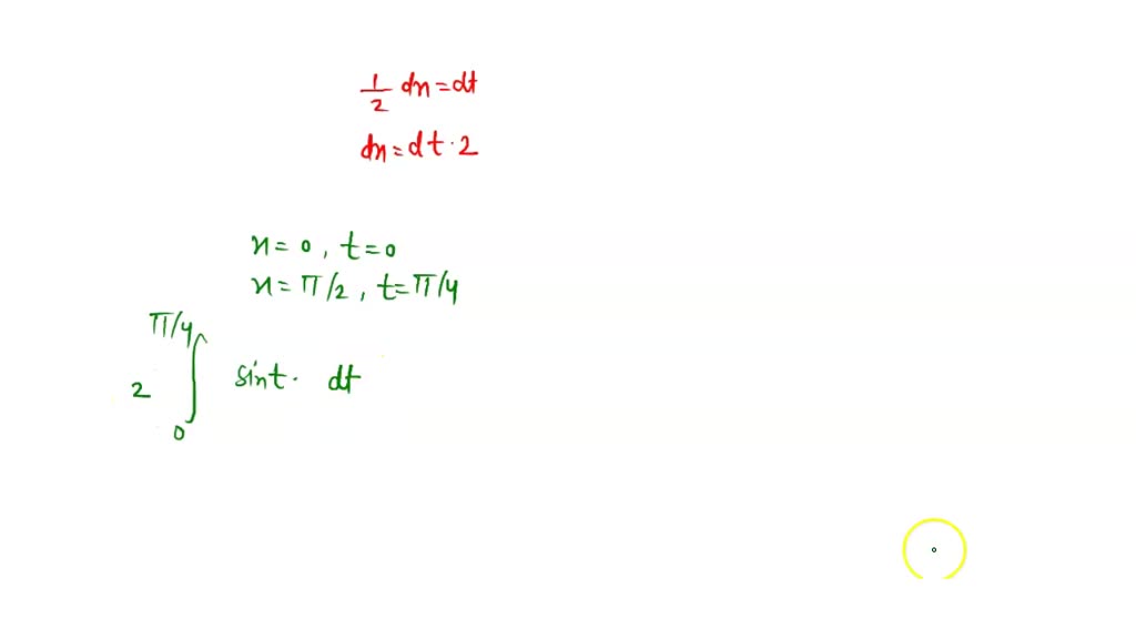 SOLVED: Consider the integral: sin(x/2) dx from 0 to Ï€/2. (a) Find the exact value of the ...