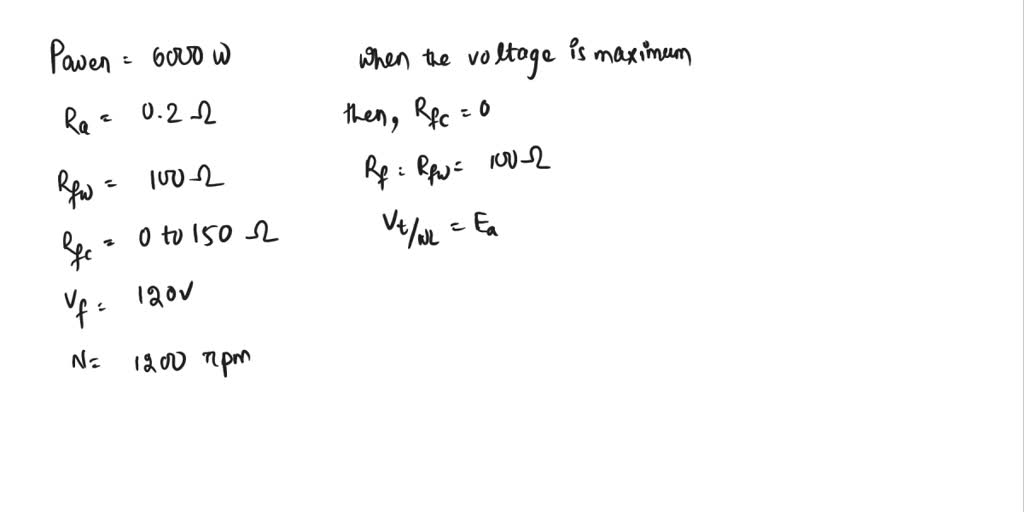 SOLVED: 4.9 The DC machine in Problem 4.6 is self-excited. (a ...