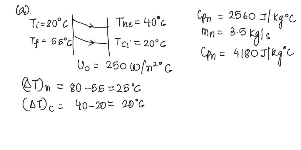 SOLVED: A double-pipe counter-flow heat exchanger is to cool ethylene glycol (Cp=2560 J/kgÂ°C ...