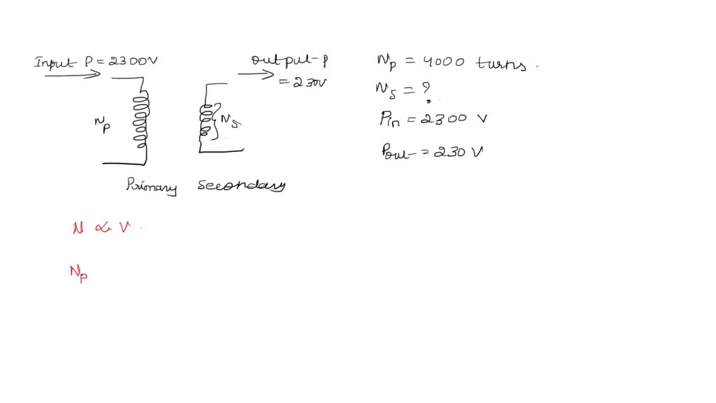 SOLVED: A power transmission line feeds input power at 2300V to a step ...