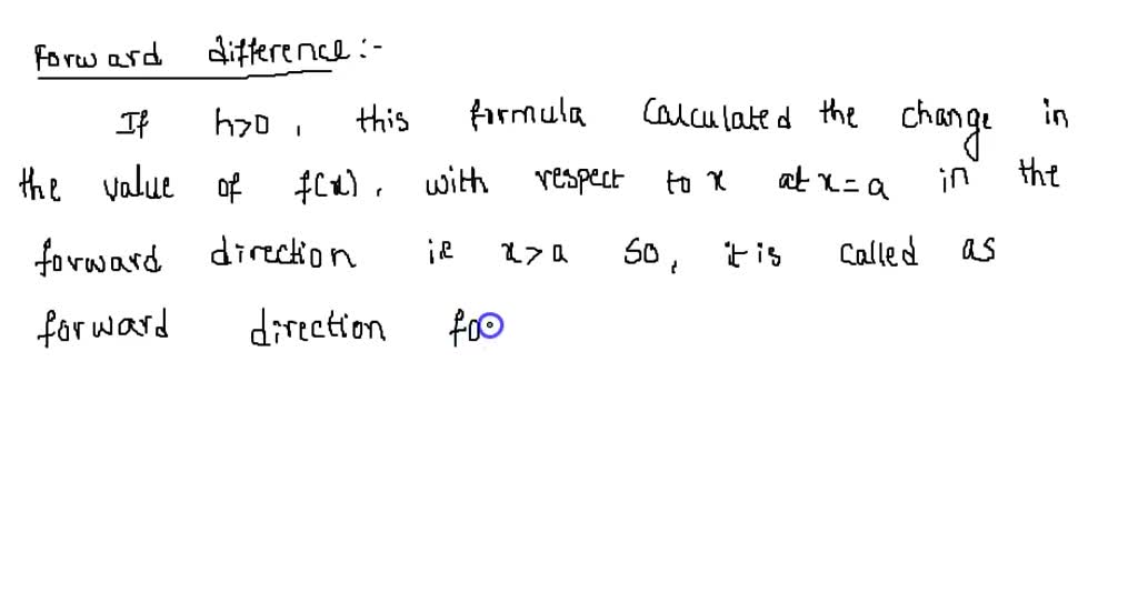 SOLVED: Problem 2: Three-point Backward Difference Formula Derivation ...