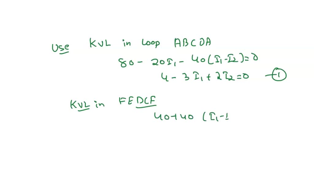 Using Kirchhoff’s rules, calculate the current through the 40 Ω and 20 ... Using Kirchhoff’s rules, calculate the current through the 40 Ω and 20 ...
