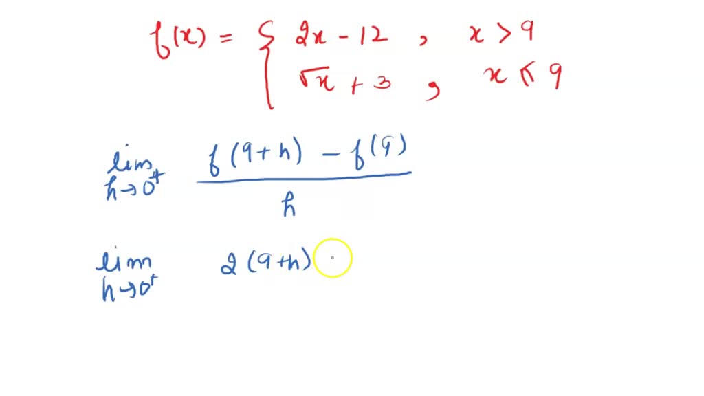 SOLVED: Compute the right-hand and left-hand derivatives as limits and ...