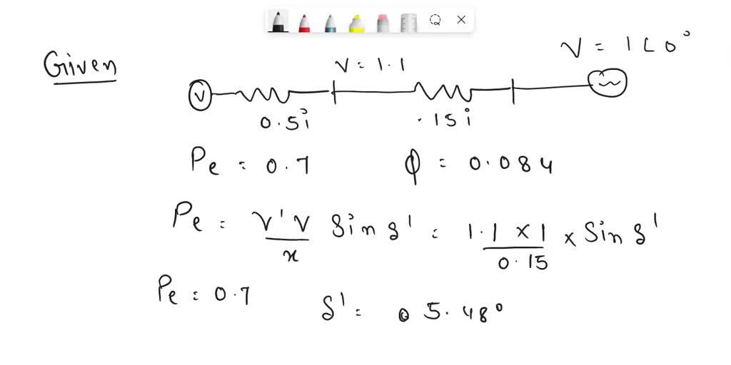 SOLVED: slide 35 Example The single line diagram of Figure 2 shows a generator connected through ...