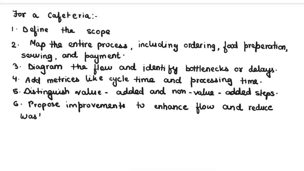 SOLVED: a value stream map differs from a process flowchart in that it