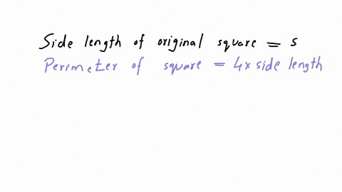 The length of each side of a square increases by 25 inches...
