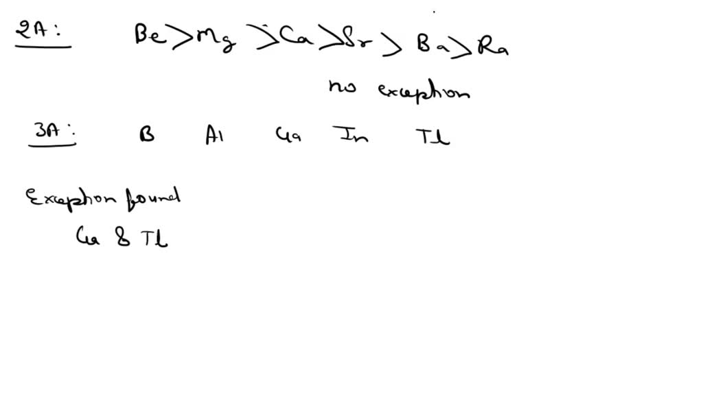 SOLVED: What are the exceptions to the general periodic trend in first ...