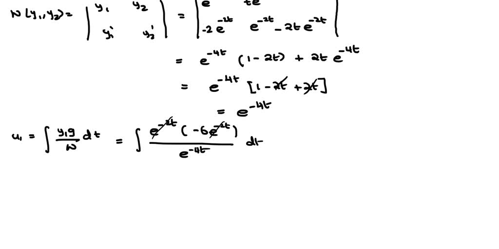 SOLVED: In this problem you will use variation of parameters to solve the nonhomogeneous ...
