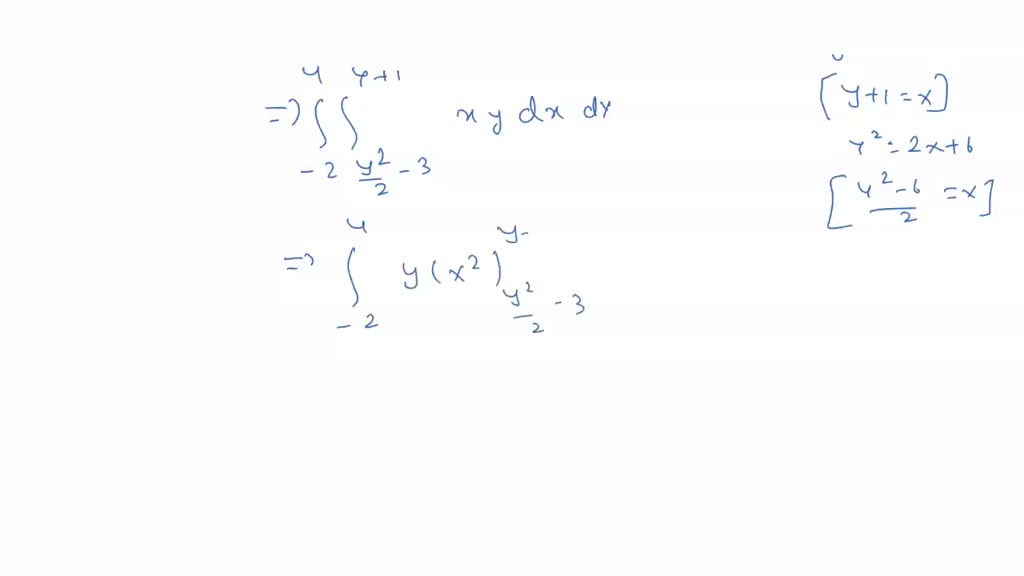 SOLVED: Evaluate the double integral of xy dA, where D is the region ...
