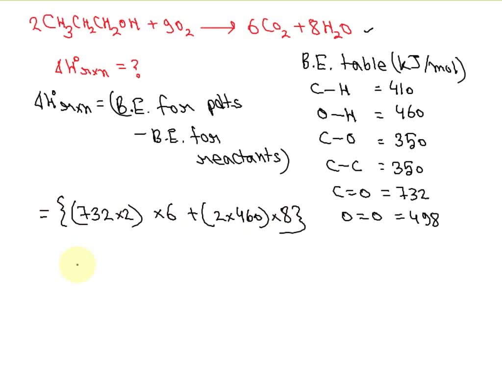 SOLVED: Using bond-dissociation energies, estimate Î”Hâˆ˜rxn (in kJ per ...