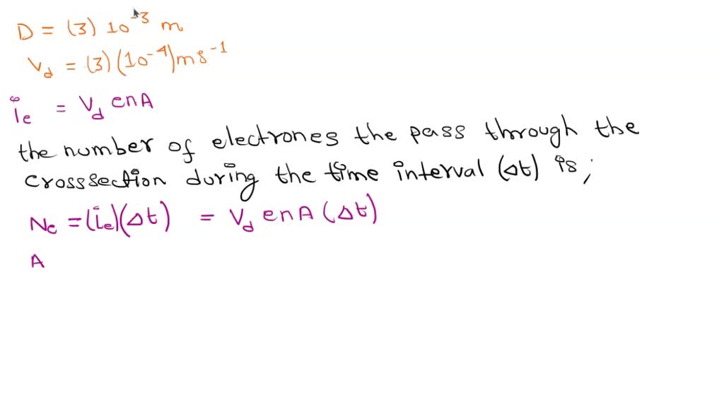 SOLVED: Electrons flow through a 7-mm-diameter aluminum wire at 9*10-4 ...