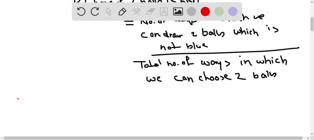 SOLVED: A bag contains 1 white ball, 2 green balls, 3 blue balls and 4 ...