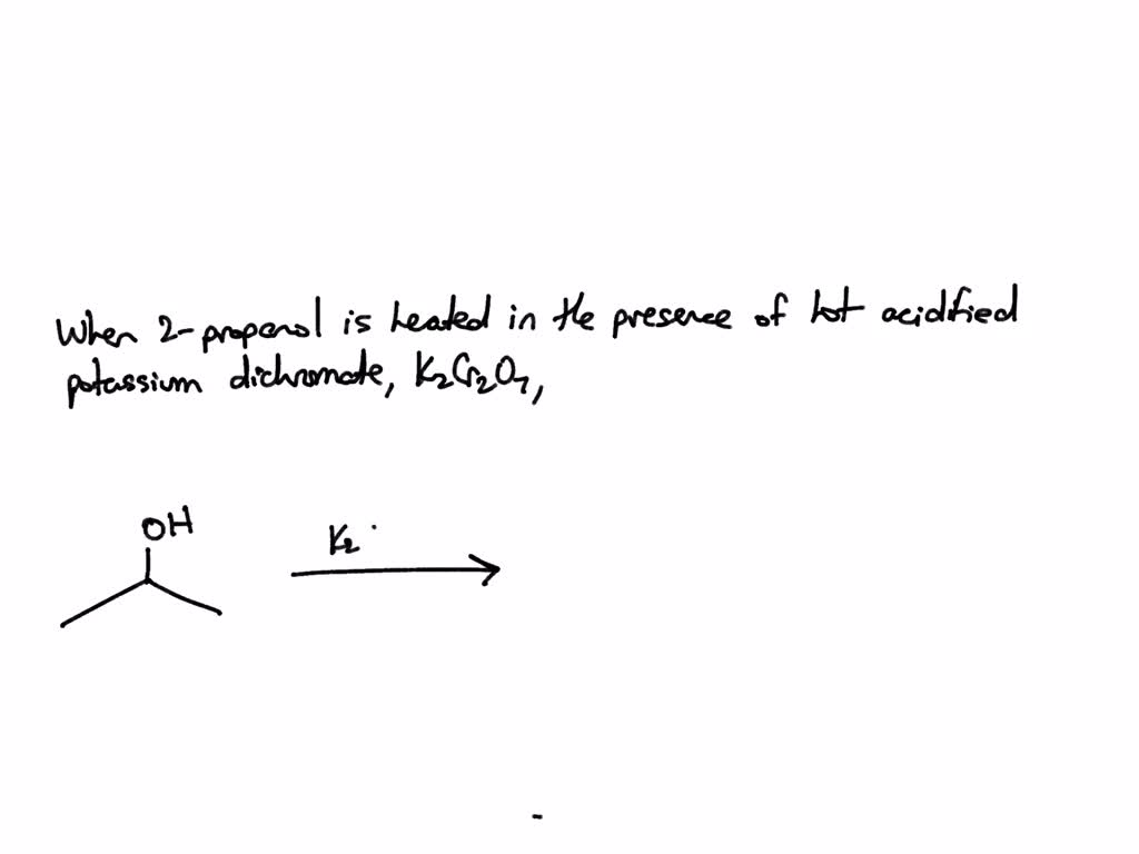 SOLVED: When 2-propanol is heated in the presence of excess hot ...