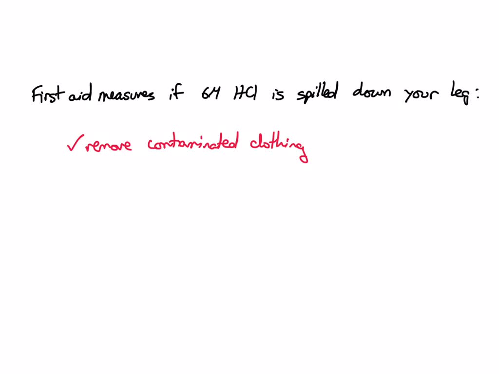 SOLVED: Based on the first aid measures identified in the appropriate ...