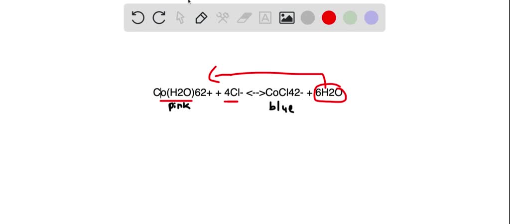 SOLVED: When cobalt chloride is added to pure water, the Co2+ ions ...
