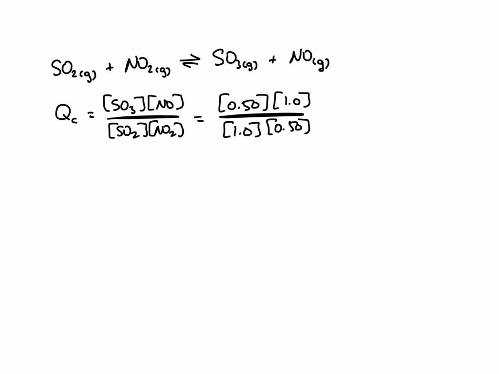 SOLVED: Consider the following reaction and its equilibrium constant ...