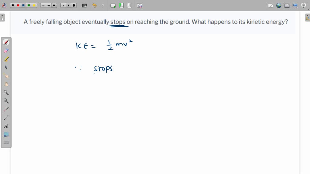 SOLVED: A freely falling object eventually stops on reaching the ground ...