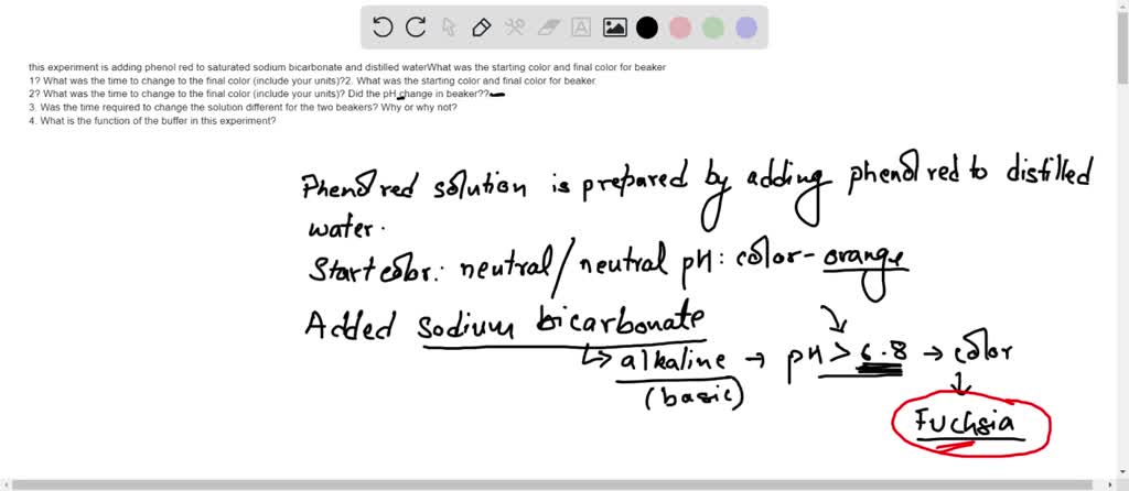 This experiment involves adding phenol red to saturated sodium ...