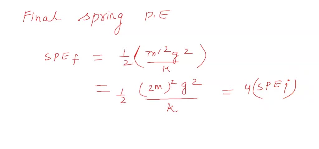 SOLVED: A vertical spring stores 0.962 J in spring potential energy ...