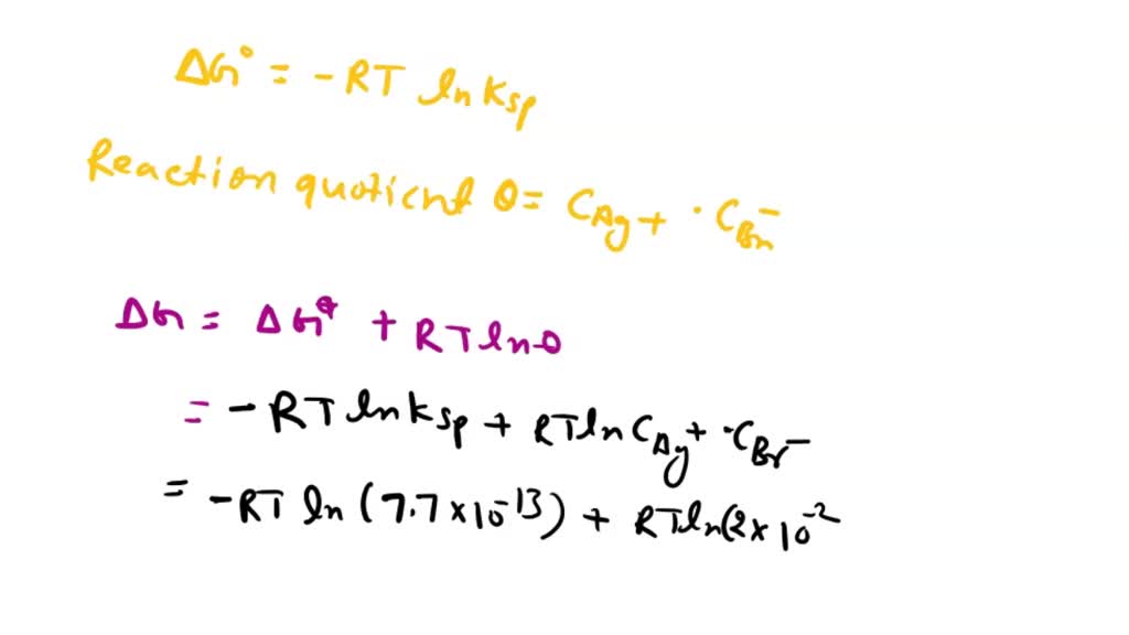 SOLVED: The equilibrium constant for the reaction AgBr (s) Ag+(aq) + Br ...
