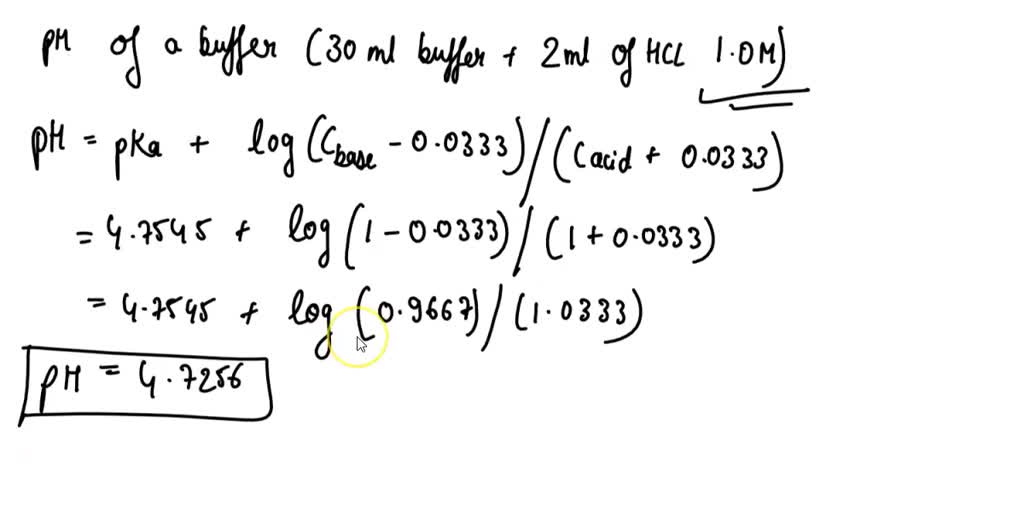 SOLVED: – Calculate the pH of a buffer produced by mixing 50 mL of a 0.1M solution of sodium ...