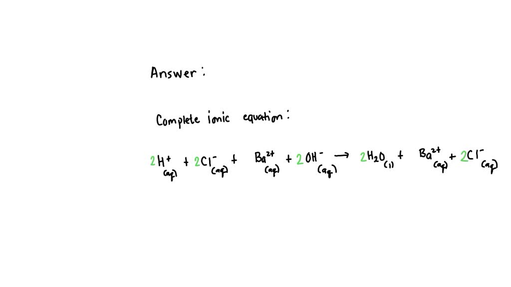 Solved The Equation Below Represents A Neutralization Reaction