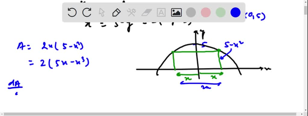 SOLVED: Find the dimensions of the rectangle of largest area that has its base on the x-axis and ...