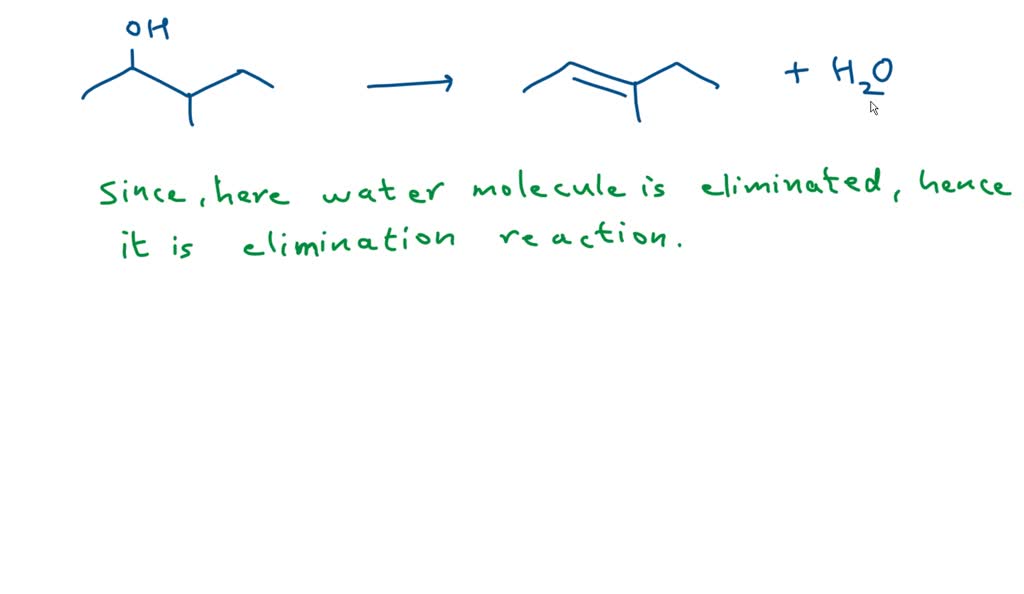 What type of reaction is shown below? Addition Elimination Condensation ...