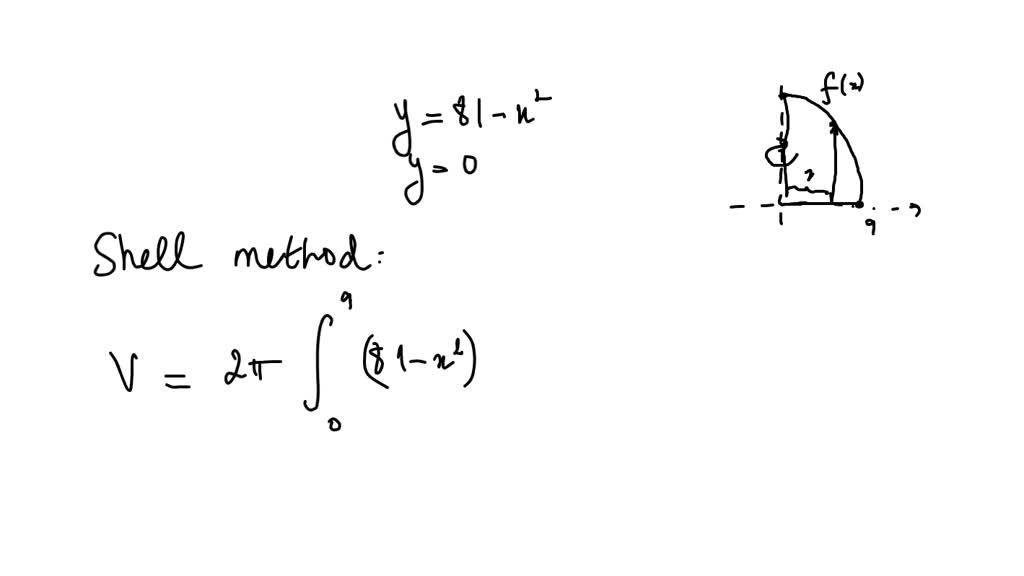 SOLVED: Use the shell method to set up and evaluate the integral that ...
