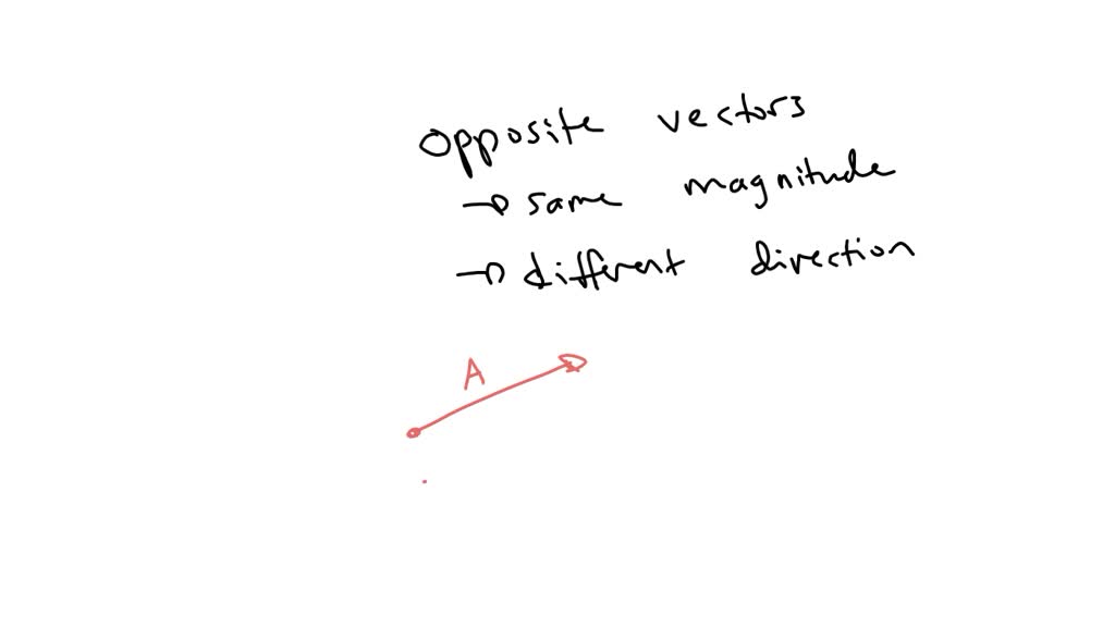 SOLVED: 10. If vectors A⃗ and B⃗ are opposite vectors and the magnitude ...