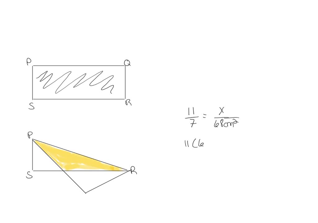 SOLVED: Rectangle PQRS is folded along the line PR. The ratio of the area of Rectangle PQRS to ...