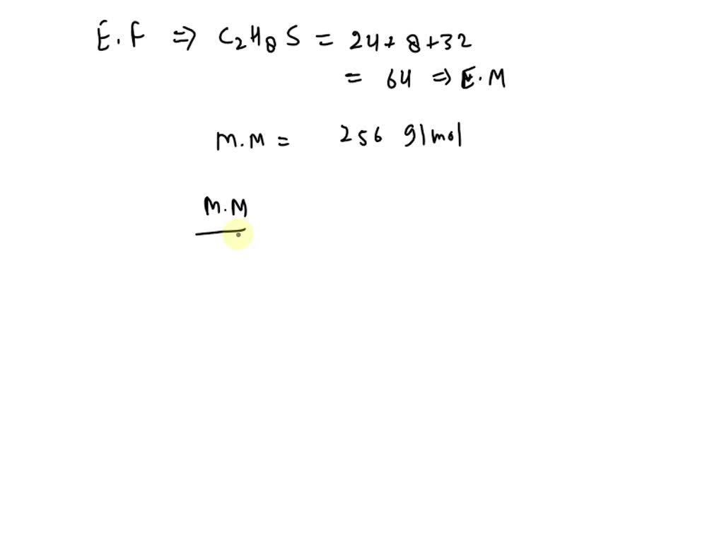 SOLVED: Determine the molecular formulas for compounds having the ...