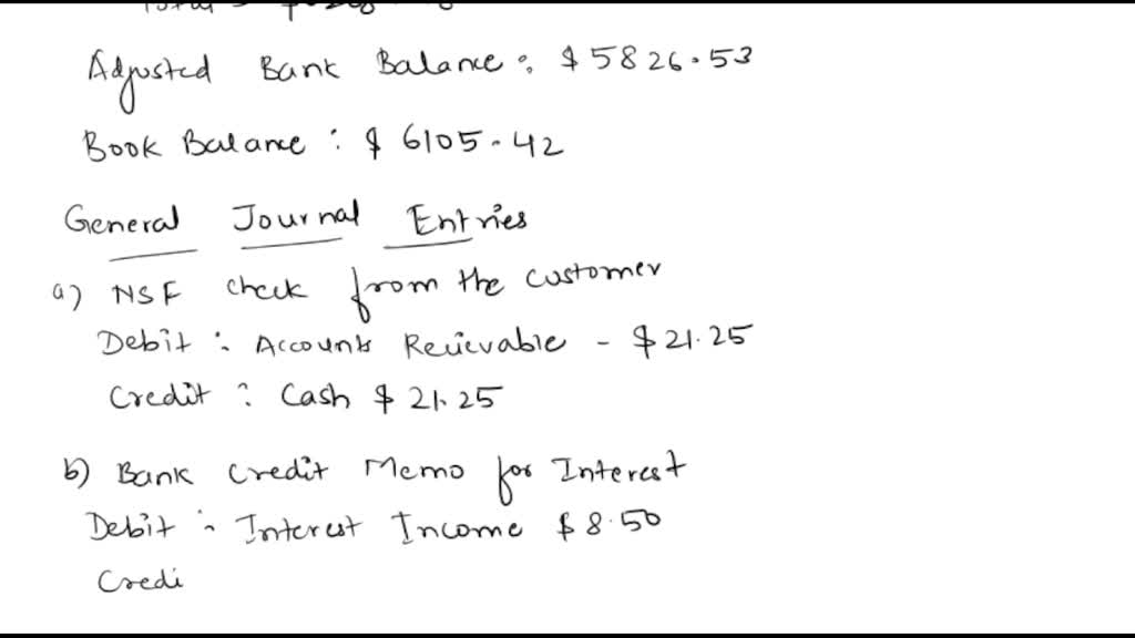 SOLVED: Bank Reconciliation and Entries The cash account for Stone ...