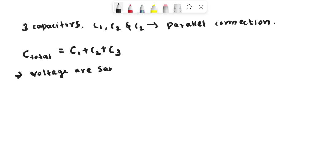 SOLVED: A circuit contains 1F , 2F and 3F capacitors which are ...