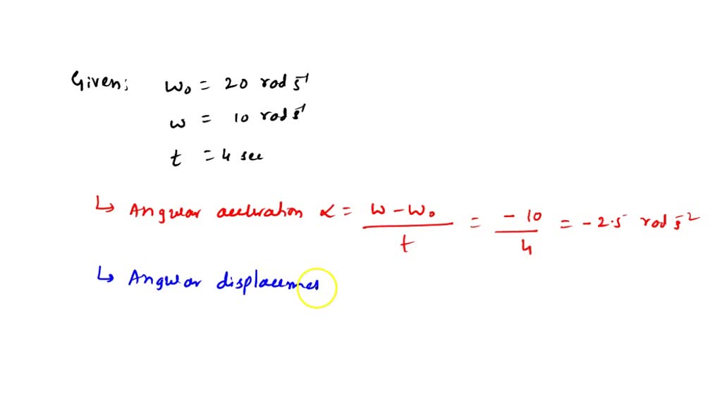 SOLVED: Figure shows the angular velocity versus time graph of a ...