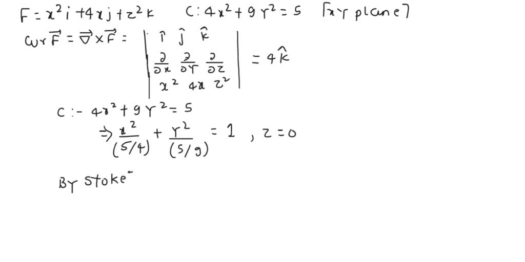 SOLVED: point) Calculate the circulation, Jc F dr in two ways, directly and using Stokes Theorem ...
