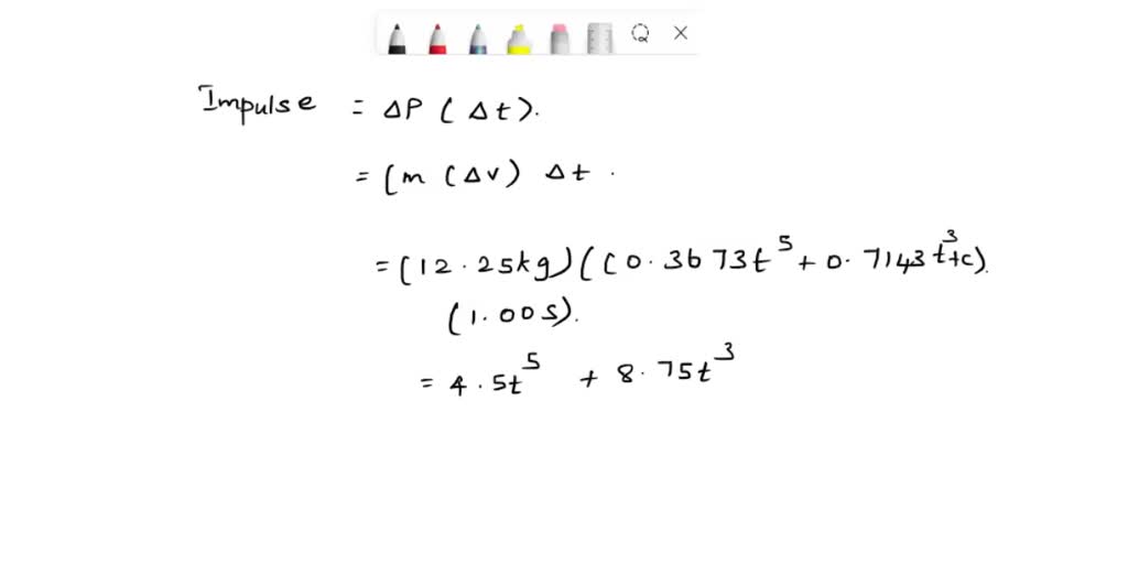 SOLVED: A time-varying horizontal force F(t) = 4.5t^4 + 8.75t^2 acts for 1.00 s on a 12.25-kg ...