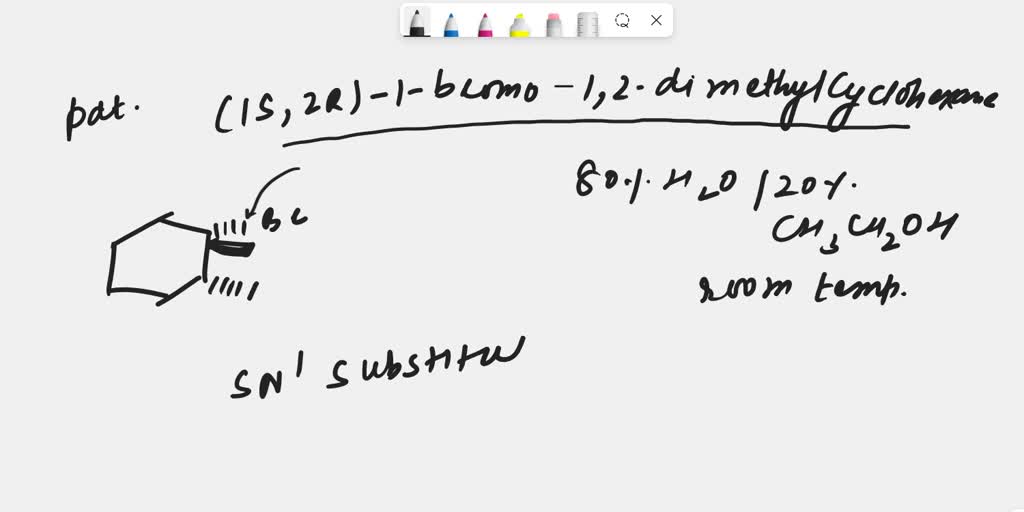 SOLVED: Draw all products of the reaction of (1S,2R)-1-bromo-1,2 ...