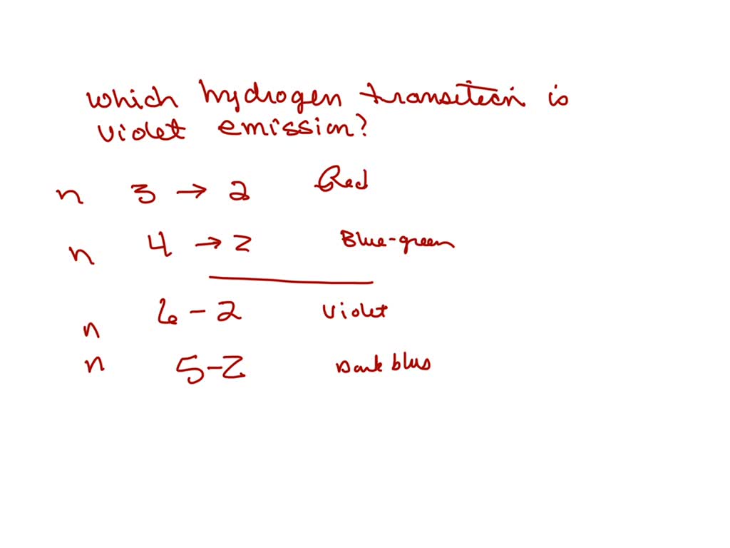 Solved In The Hydrogen Atom An Electron Drops From A Higher Energy