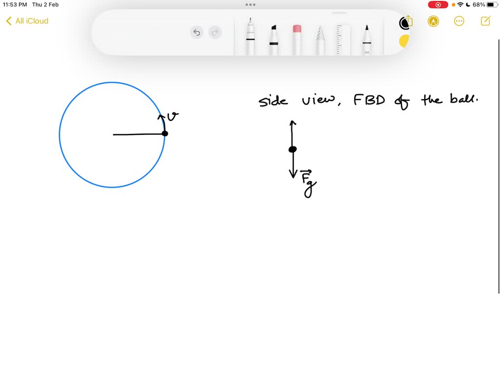 SOLVED: A ball attached to the end of a string, is revolved in a horizontal circle on a ...