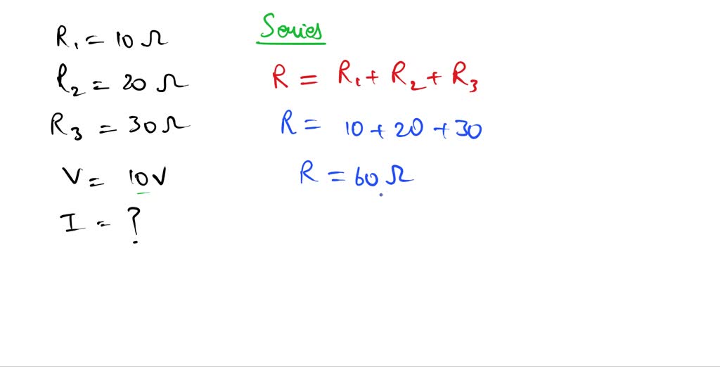 SOLVED: Calculate the total current in the circuit with 3 resistances ...