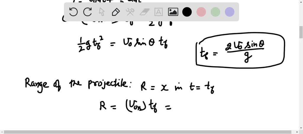 SOLVED: Derive an expression for time of flight , horizontal range, maximum height for a body ...