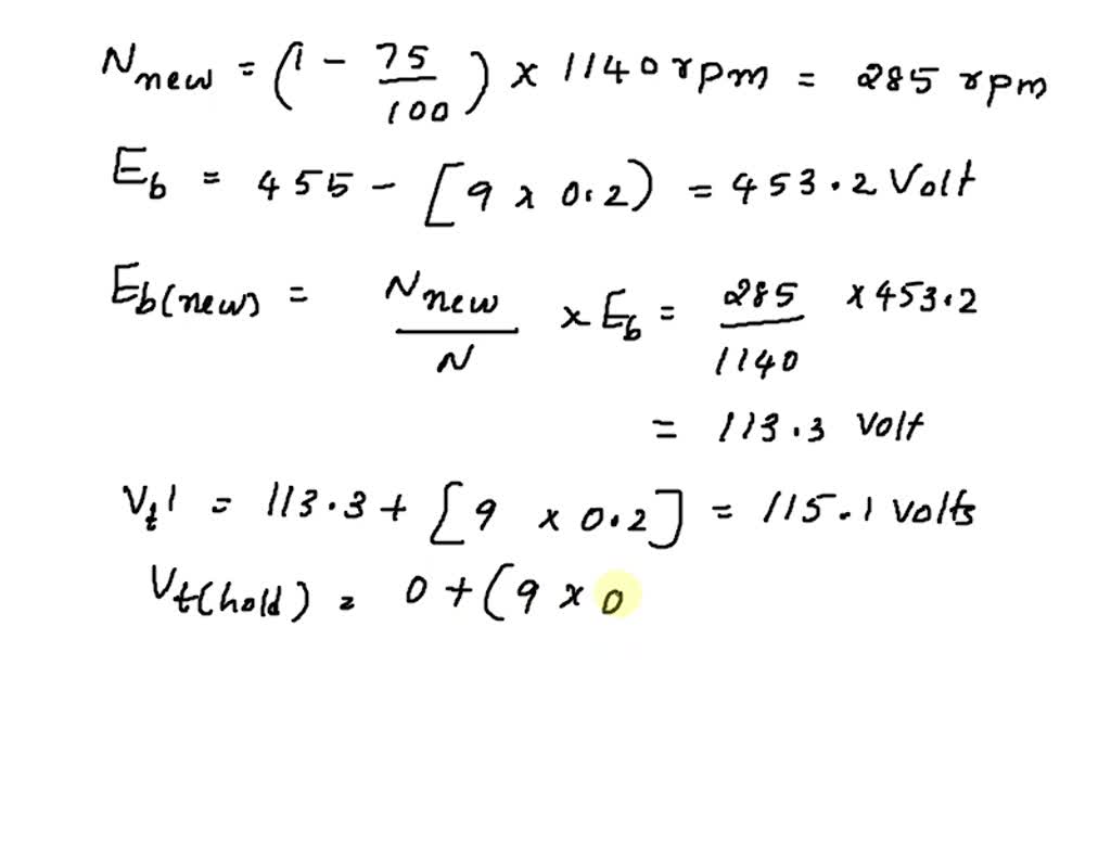 SOLVED: A dc, separately excited motor is driving an elevator. At a ...